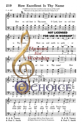 HOW EXCELLENT IS THY NAME | R. J. Stevens Music