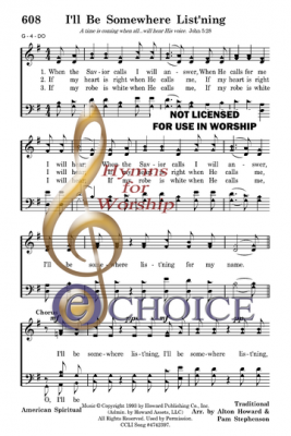 I’LL BE SOMEWHERE LIST’NING | R. J. Stevens Music