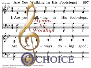 ARE YOU WALKING IN HIS FOOTSTEPS | R. J. Stevens Music