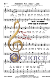 REMIND ME, DEAR LORD | R. J. Stevens Music