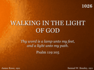 WALKING IN THE LIGHT OF GOD | R. J. Stevens Music