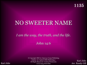 NO SWEETER NAME | R. J. Stevens Music