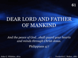 Dear Lord And Father Of Mankind | R. J. Stevens Music